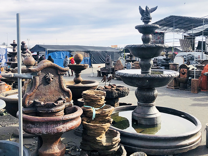 Water feature wonderland. From elegant tiered fountains to rustic cascades, these garden sculptures promise tranquility for any outdoor space.