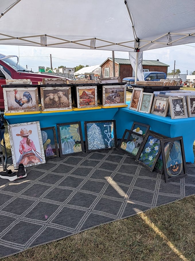 Rural America captured in brushstrokes and frames. These paintings celebrate farm life, seasons, and country scenes&mdash;perfect for walls needing a touch of nostalgia.