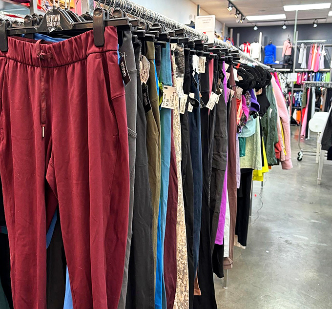 The pants selection spans every color of the rainbow &ndash; because life's too short to wear boring bottoms, especially when they're this affordable.