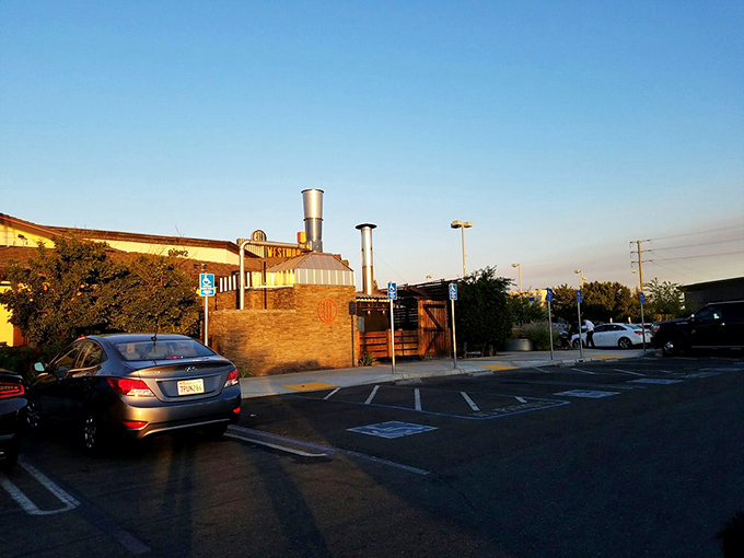 The parking lot&mdash;where you arrive with hunger and leave with the satisfied waddle that only proper barbecue can induce.