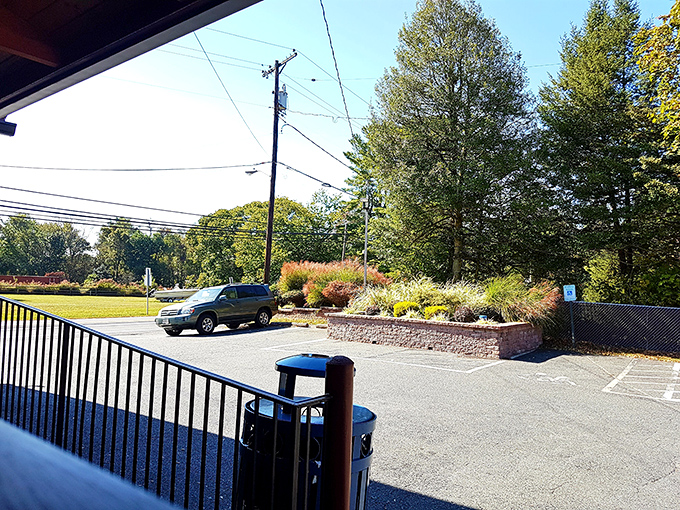 Beyond the parking lot, Maryland greenery creates a peaceful backdrop for the food coma you're about to willingly embrace.