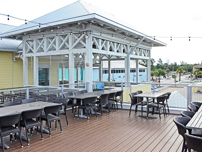 Outdoor seating that answers the eternal Florida question: "Why be inside when you could be enjoying that breeze?"