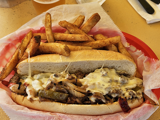 That cheesesteak isn't trying to be Philadelphia&mdash;it's doing its own Florida thing, and doing it gloriously well.