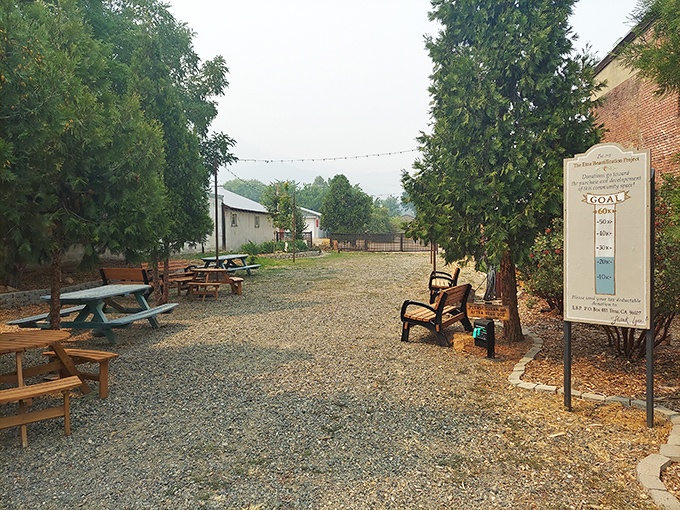 This humble gathering space offers al fresco dining with mountain views that would cost you a second mortgage in Malibu.
