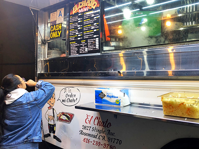 The ordering window: where hopes are voiced, dreams are fulfilled, and the simple transaction of cash-for-tacos brings immeasurable joy.