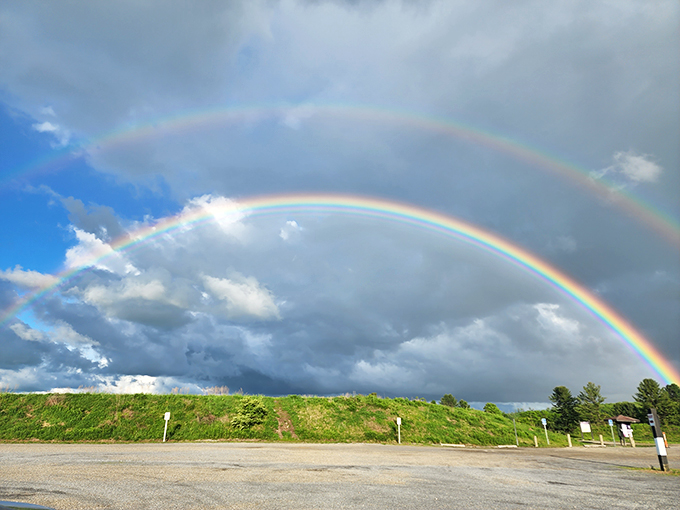 Even the weather puts on spectacular shows at Cherry Springs. This double rainbow seems to be pointing the way to astronomical treasures.