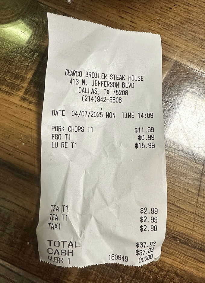 The receipt tells the real story &ndash; exceptional value that reminds us great food doesn't need to come with a mortgage-sized bill.