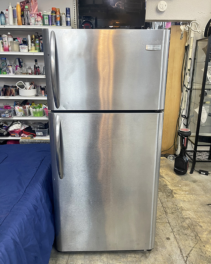 Cold hard facts: This stainless steel refrigerator offers modern convenience at a fraction of retail cost&mdash;the coolest deal in the store, literally.
