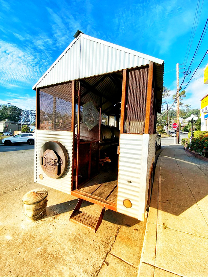 This custom smoker is where the magic happens&mdash;a humble-looking metal shed that transforms ordinary cuts into extraordinary barbecue.