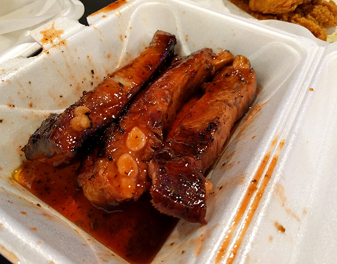 These ribs aren't just falling off the bone&mdash;they're practically jumping into your mouth, glazed with a sauce worth bottling and selling.