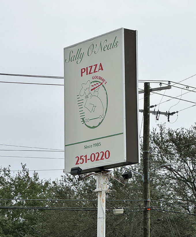 Since 1985, this sign has guided hungry Tampanians to pizza salvation &ndash; a beacon of hope for empty stomachs.