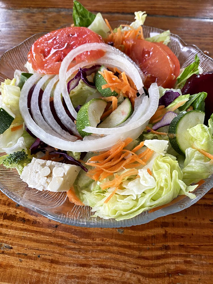 A garden-fresh salad that proves Annie's isn't just about indulgence &ndash; though those ripe tomatoes and crisp vegetables are their own kind of luxury.
