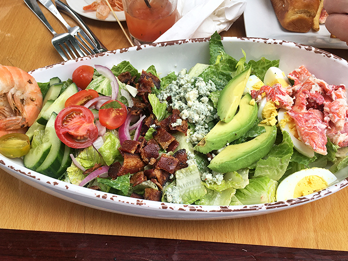 This isn't just a salad&mdash;it's a colorful convention where avocado, bacon, and seafood meet to discuss how delicious they are together.
