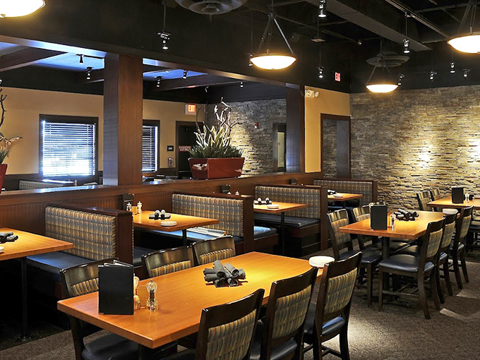 Clean lines, comfortable seating, and an atmosphere that invites lingering conversations. The perfect setting for both celebration and Tuesday night dinner.