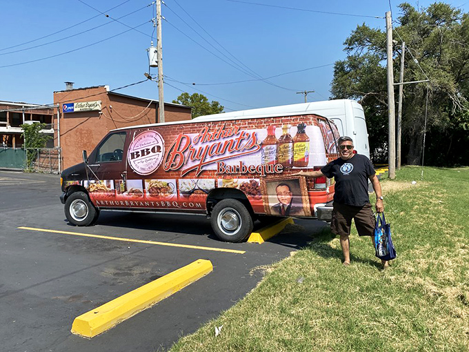 Even the delivery vehicle looks delicious. This van probably smells better than most five-star hotel lobbies.
