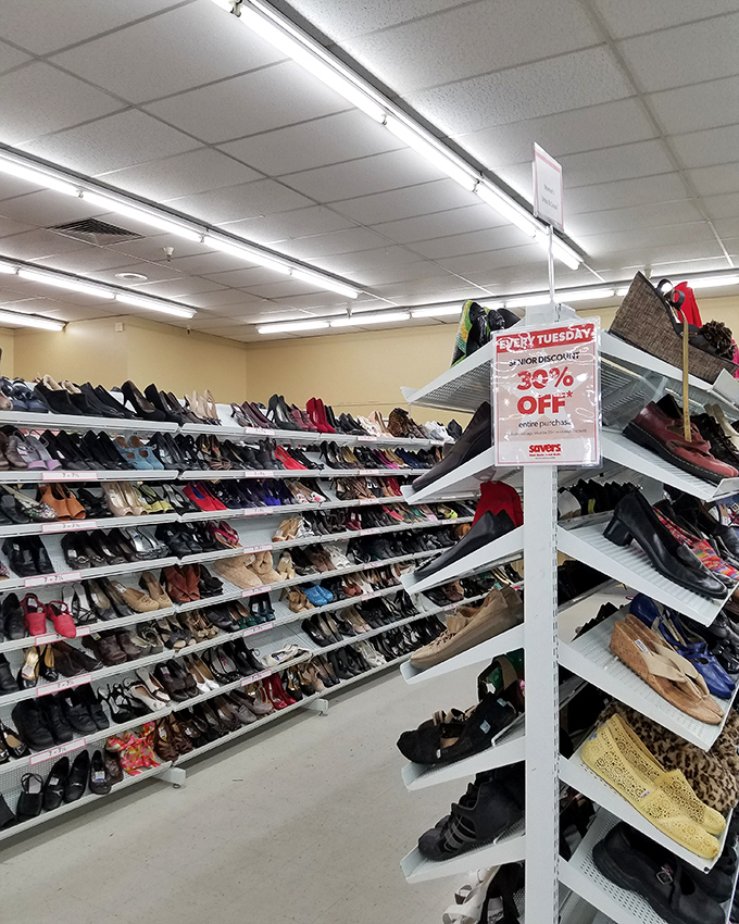 Shoe paradise where Imelda Marcos would lose her mind. Tuesday's 30% off discount makes these already affordable footwear finds practically free. 