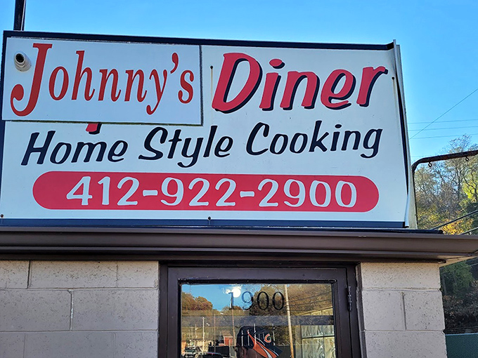 The sign promises "Home Style Cooking" and delivers on that pledge with every perfectly prepared plate that emerges from within.