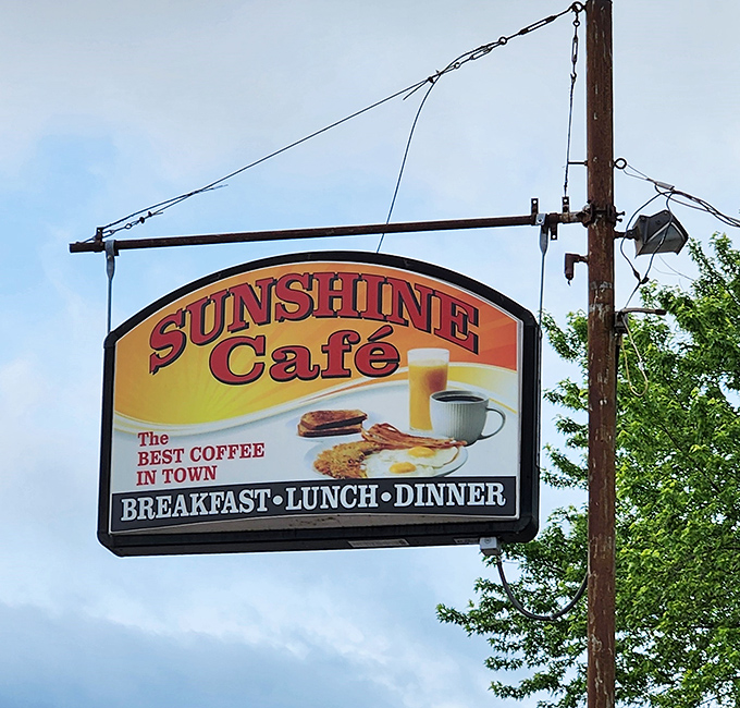 The sign promises "The Best Coffee in Town" &ndash; a bold claim that generations of loyal customers seem happy to verify.