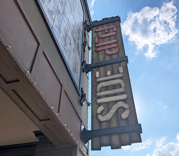 The vertical signage doesn't just mark the spot&mdash;it stands as a monument to your imminent food happiness.