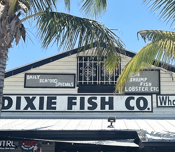 Simple signage announces big flavors, where daily specials change with the Gulf's generous offerings.