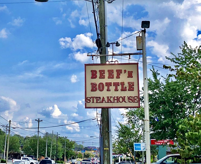 That roadside sign has guided hungry travelers for decades. Like a lighthouse for those navigating the seas of mediocre chain restaurants.