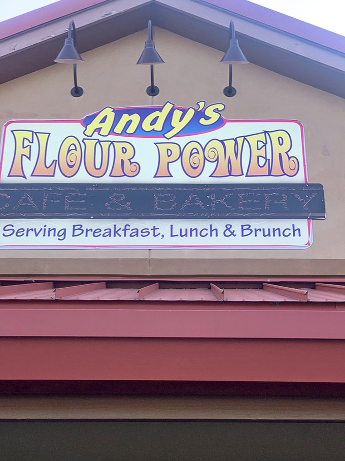 The sign says it all&mdash;where flour meets power and breakfast dreams become delicious reality seven days a week.