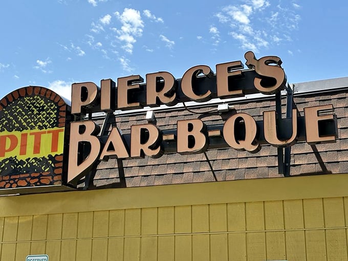 The sign that's launched a thousand road trips. Those bold letters have become synonymous with Virginia barbecue excellence.