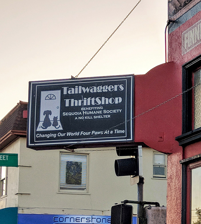 The sign says it all: "Changing Our World Four Paws At a Time"&mdash;shopping with purpose never looked so appealing.