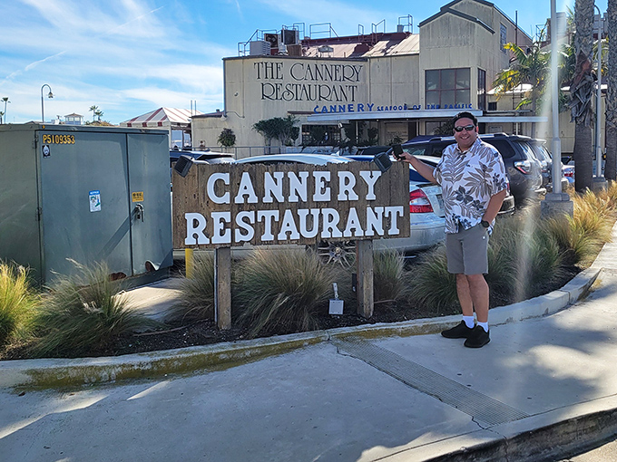Every great restaurant deserves a proper sign - this wooden announcement promises seafood treasures without unnecessary flash or pretension.