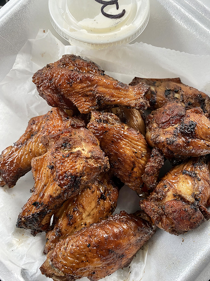 Smoked chicken so juicy it defies physics. Proof that poultry deserves respect in the barbecue hierarchy.