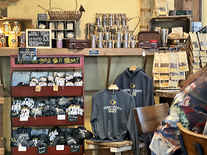 When a restaurant's merchandise wall looks this inviting, you know you've found a place worth bragging about.