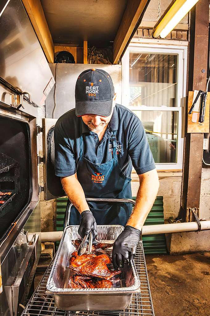 That pitmaster's concentration rivals a surgeon's &ndash; except the stakes here are much more delicious.