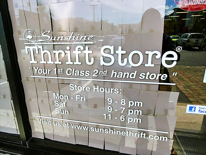 Store hours posted clearly show this treasure hunting paradise welcomes bargain seekers nearly every single day.