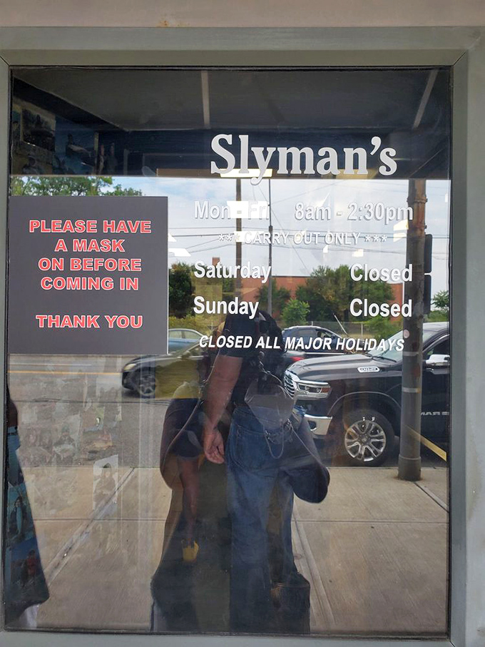 Hours posted clearly&mdash;because knowing when you can get your next Slyman's fix is serious business in Cleveland.