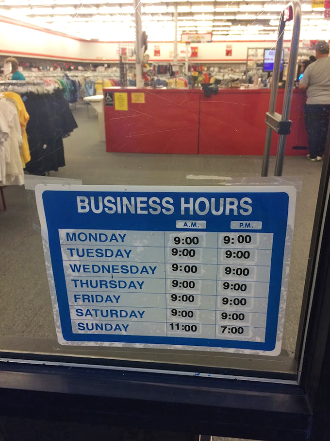 The hours say it all&mdash;this treasure hunt requires time. Serious thrifters know to block out a full day for proper exploration.