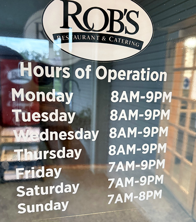 Hours generous enough to satisfy early birds and night owls alike&mdash;a schedule that says, "We're here when you need us," seven days a week.
