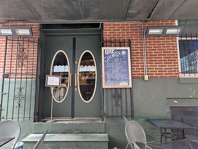 The iconic green doors with oval windows serve as portals to comfort food nirvana, with a chalkboard menu of specials that rarely disappoints.