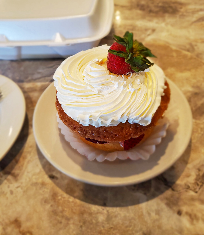 A strawberry shortcake that doesn't whisper sweet nothings &ndash; it shouts them from a cloud of whipped cream perfection.