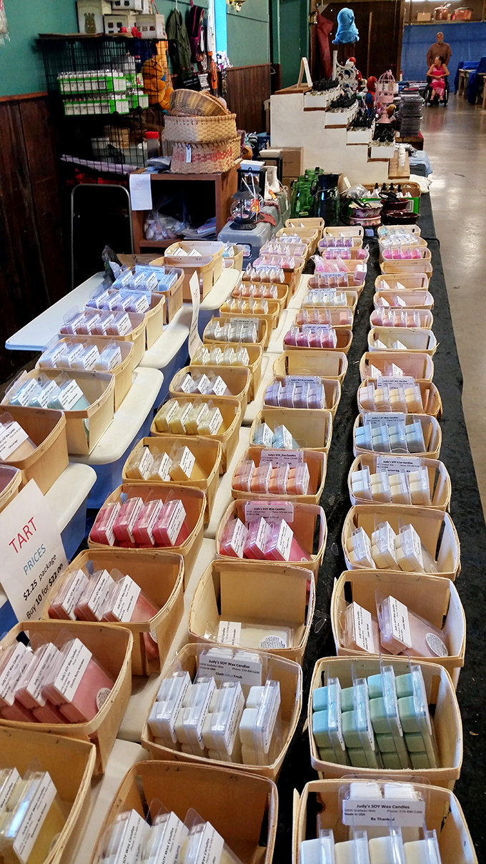 Handcrafted soaps and tarts arranged with military precision. Your bathroom could smell like "Summer Breeze" instead of, well, a bathroom.