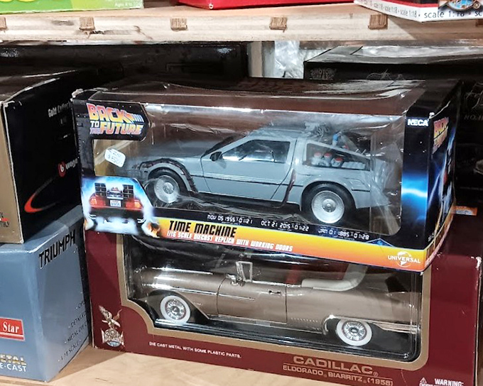 Great Scott! That DeLorean model might not hit 88 mph, but it'll certainly transport your den back to 1985.