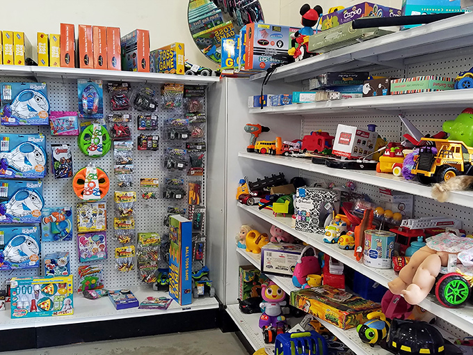 Toy corner paradise where nostalgic parents often spend more time than their children, rediscovering pieces of their own childhood.