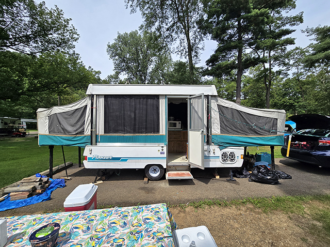 Camping goes retro with these pop-up campers&mdash;nostalgic accommodations that remind us vacations were somehow simpler before Wi-Fi became a "necessity."