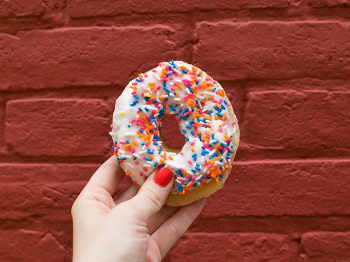 The vanilla sprinkle donut&mdash;childhood nostalgia in edible form, proving that sometimes the simplest pleasures are the ones we return to again and again.