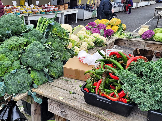 Farm-fresh produce that makes supermarket vegetables seem like sad, distant relatives who never call or visit.