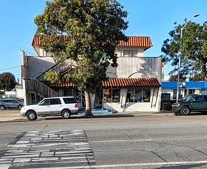 From across the street, the unassuming building hardly hints at the wonderland of second-hand treasures waiting inside its walls.