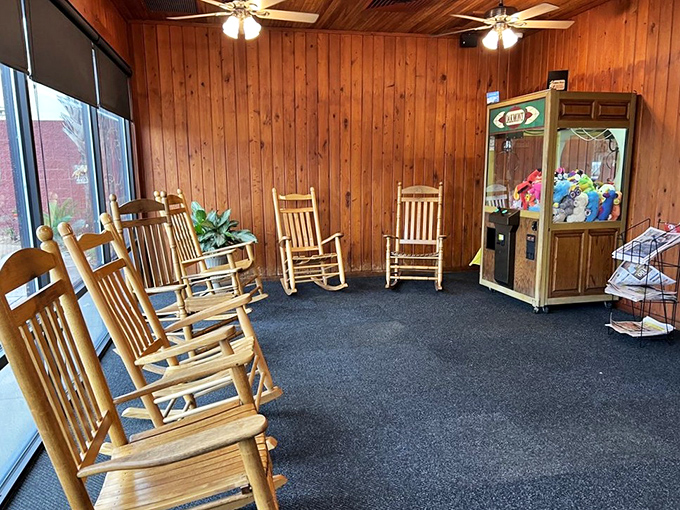 Rocking chairs in the waiting area—because they understand that post-buffet, you'll need somewhere to contemplate your life choices while digesting.