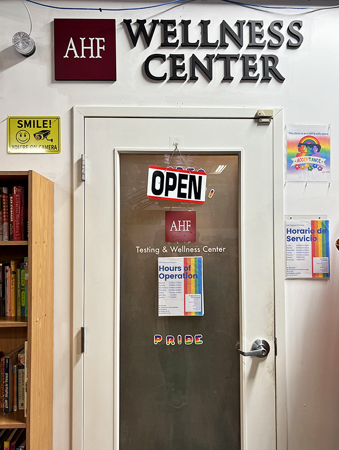 The Wellness Center door represents the heart of the mission&mdash;where shopping and healthcare services create a unique community resource.