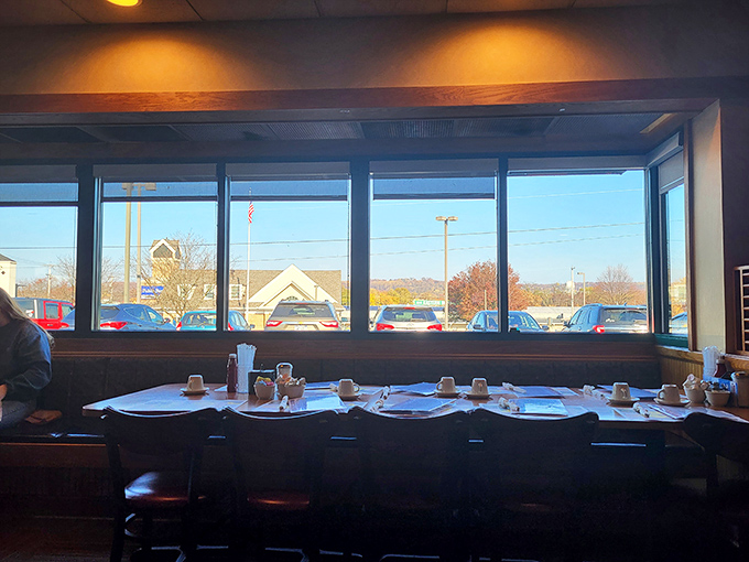 Window seats offer both people-watching and natural light&mdash;the perfect backdrop for morning coffee contemplation or catching up with friends.