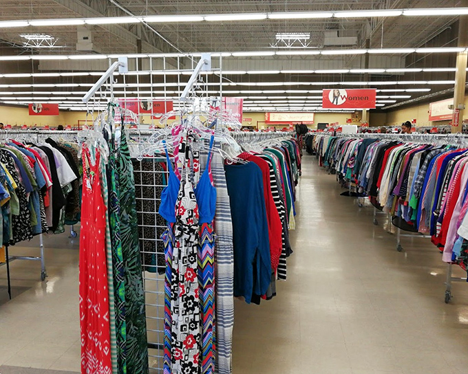 Fashion democracy in action&mdash;designer dresses hang alongside everyday wear. The thrill is finding that perfect pattern that speaks to your personal style.