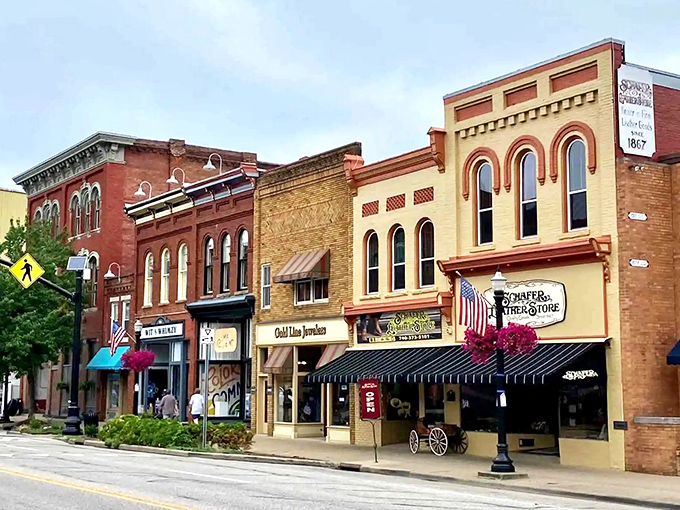 Downtown Marietta's rainbow row makes every shopping trip feel like walking through an artist's palette.
